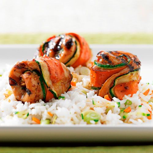 Pampered Chef Asian Grilled Chicken Rolls Recipe | SparkRecipes
