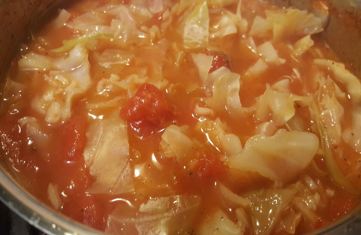 Tomato Cabbage & Rice Soup Recipe | SparkRecipes
