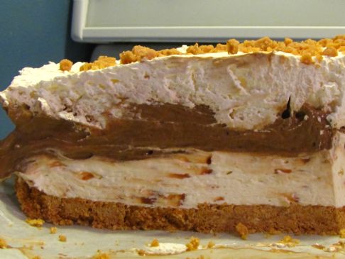 Chocolate Pudding Skor Cheesecake (No-bake) Recipe | SparkRecipes