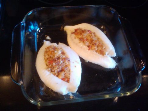 Seafood Stuffing for Fish Recipe | SparkRecipes