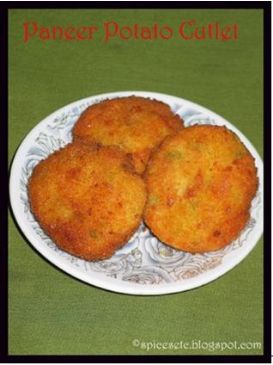 Potato Paneer Cutlet - Actifry Recipe | SparkRecipes