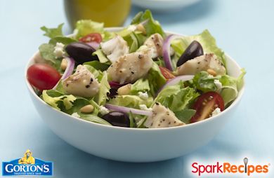 Grilled Fillet Greek Salad Recipe | SparkRecipes